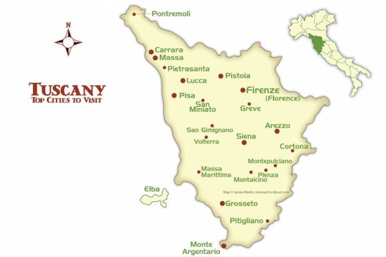 Tuscany Cities Map And Tourism Guide - Printable Map Of Tuscany ...